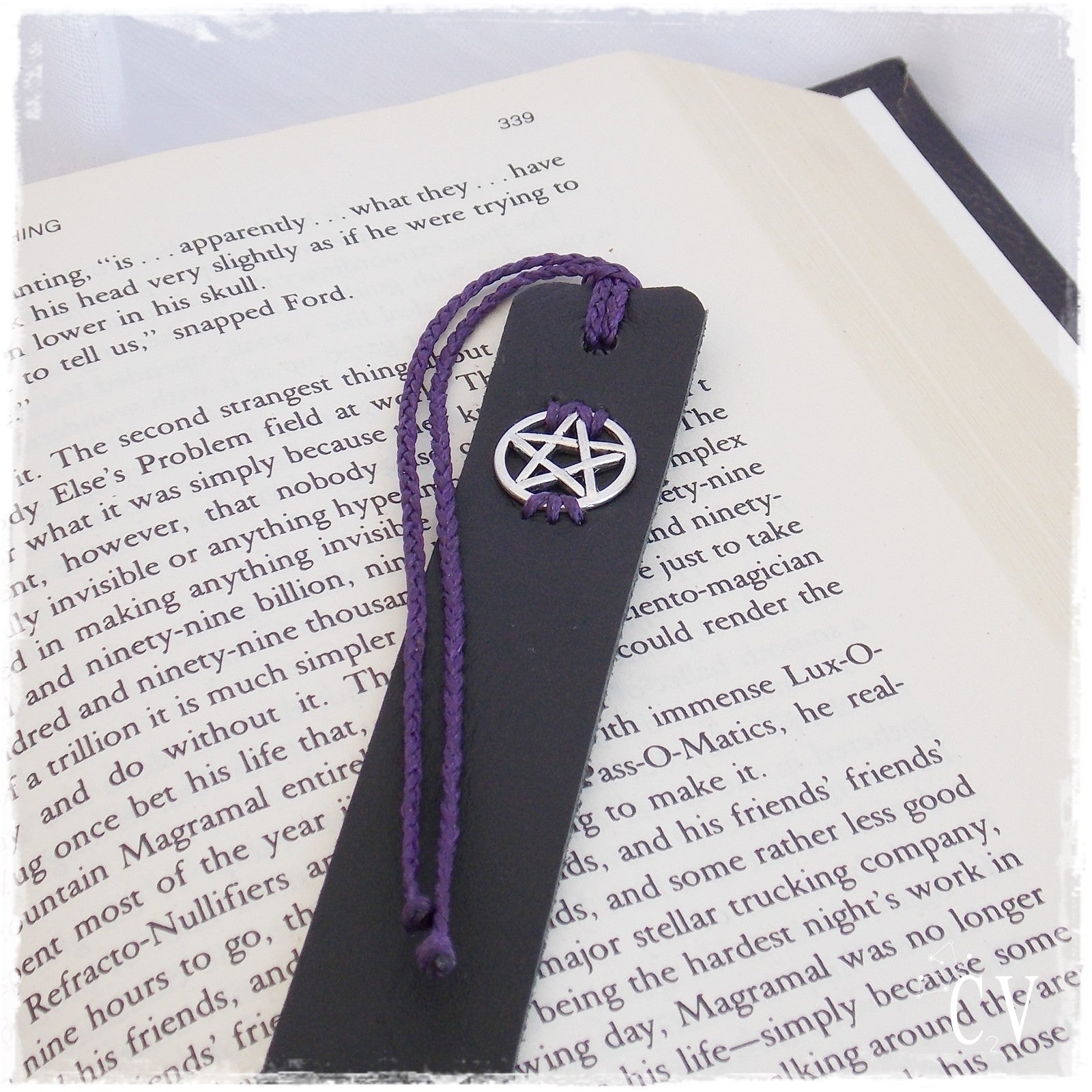 Pentacle Leather Bookmark, Devil's Trap Bookmark – The C2V Brand